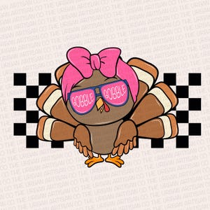 Gobble Gobble Girl Turkey Png, Girl Thanksgiving Shirt Design, Toddler ...