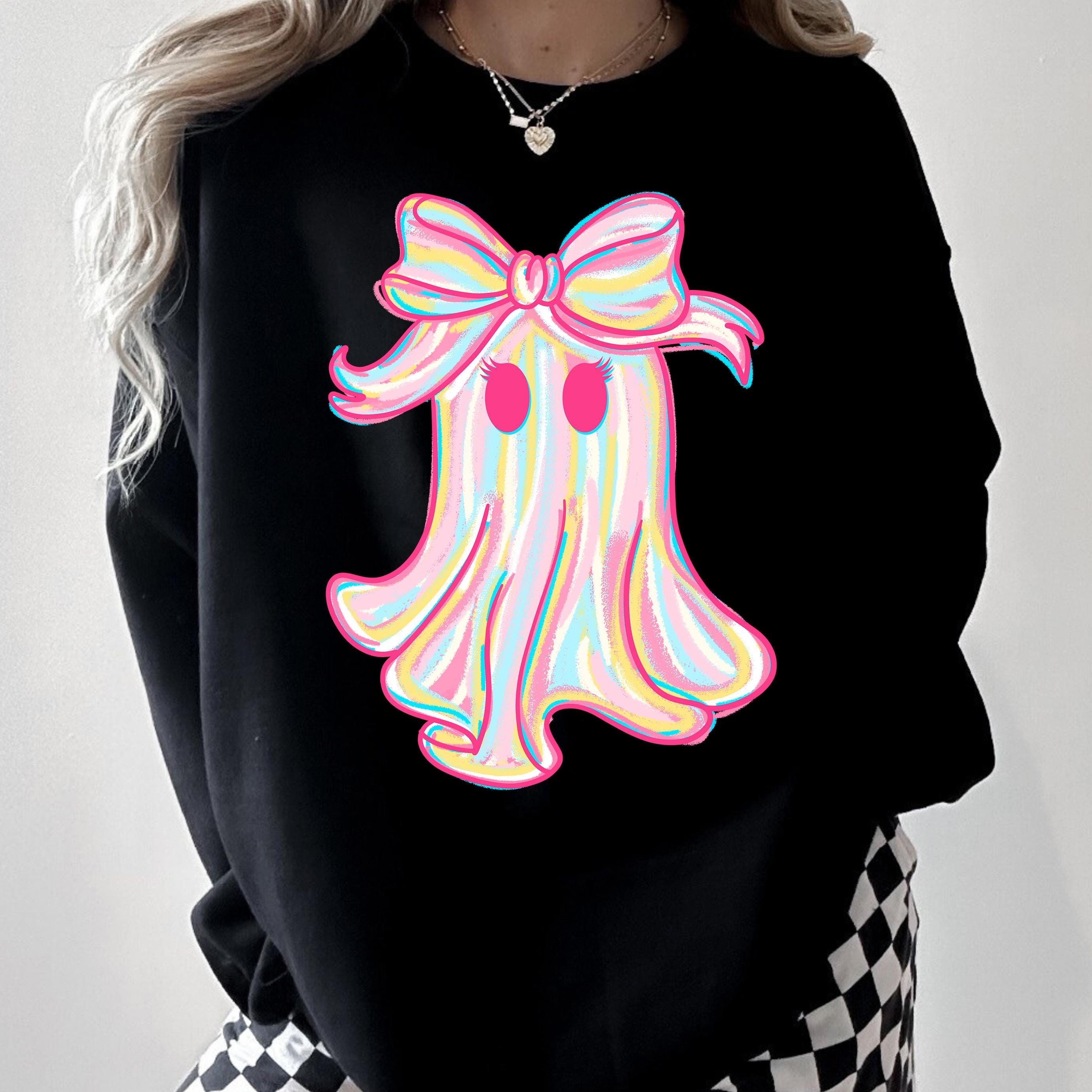 Preppy Pink Ghost Png, Halloween Ghost Coquette Png, Spooky Season Png ...
