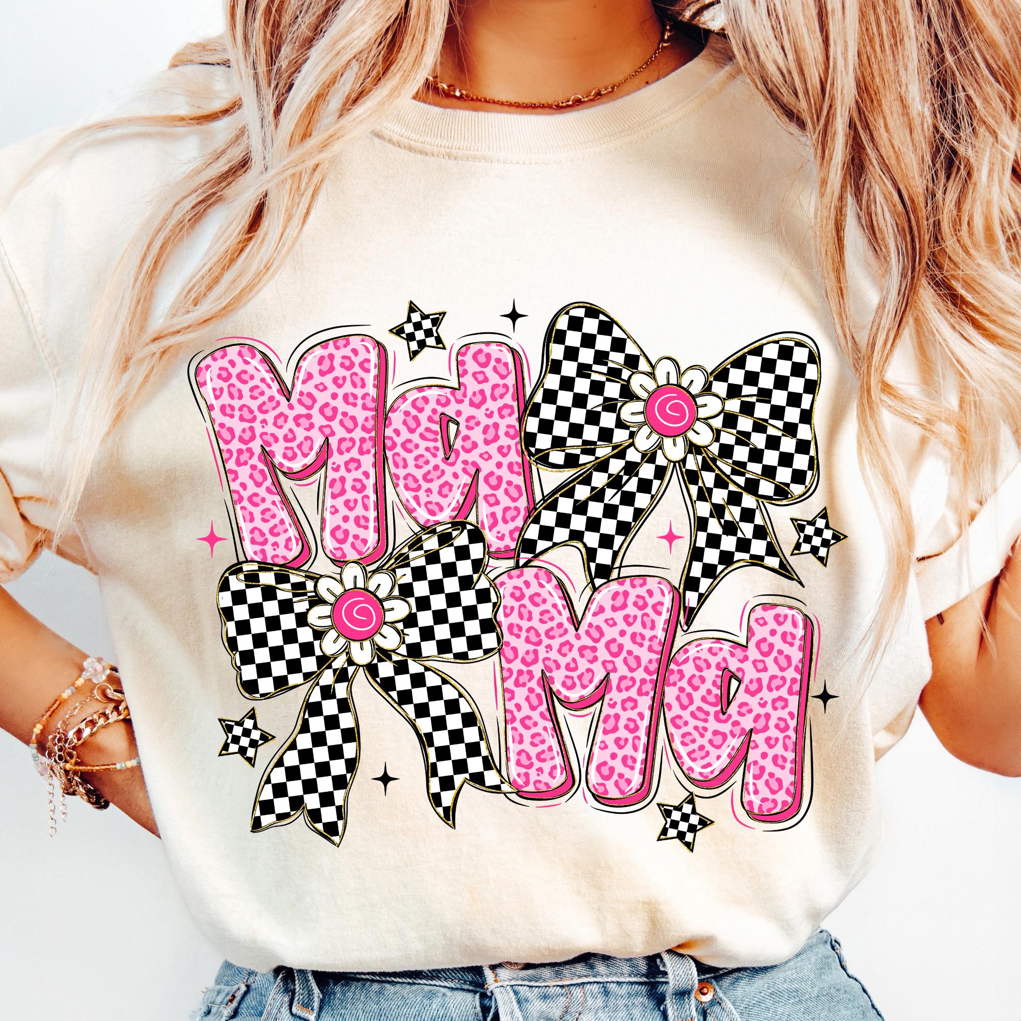 Pink Mama Floral Coquette Png, Preppy Mothers Day Shirt Design, Retro ...