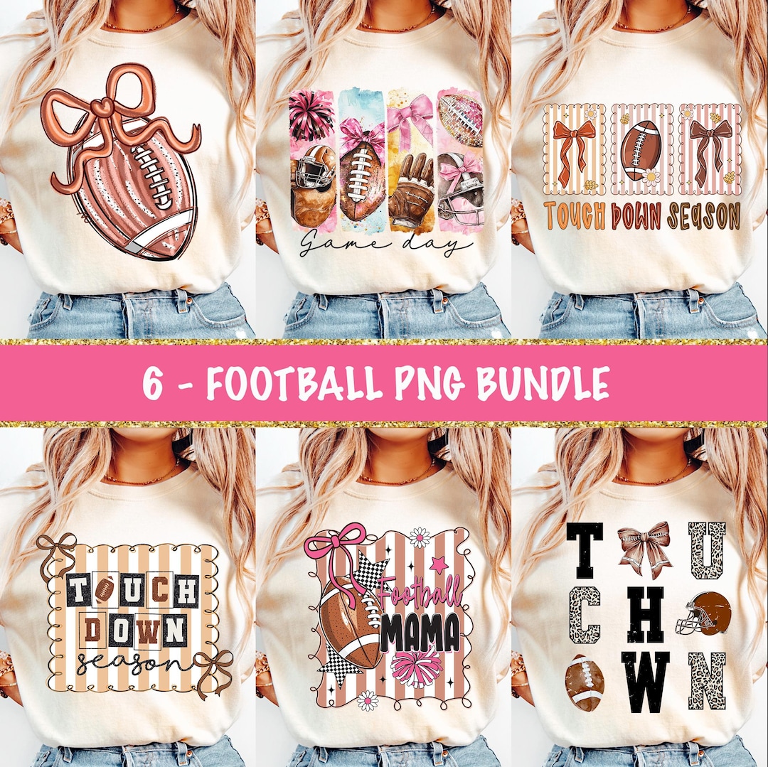Coquette Football PNG Bundle, Fall Football Game Day Png, Touchdown ...