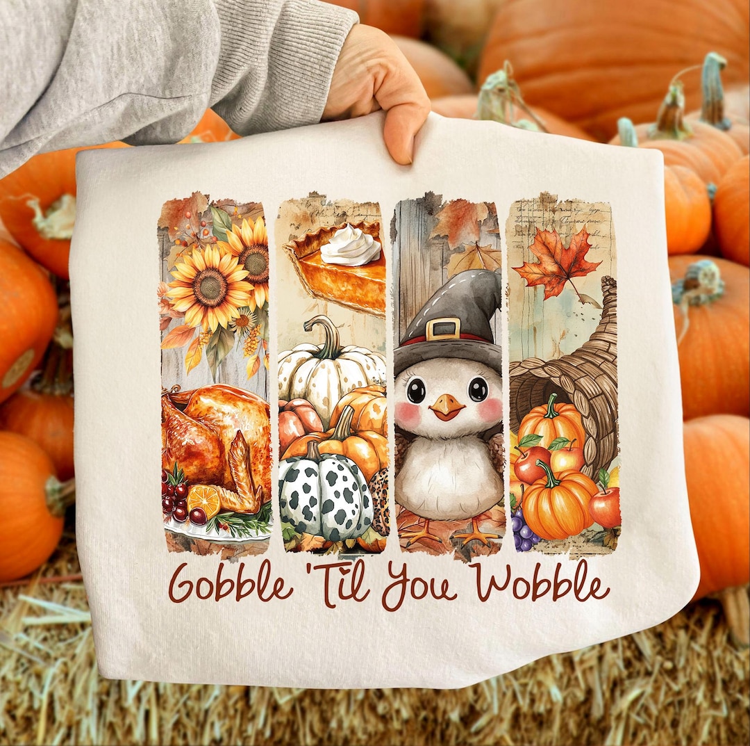 Gobble Til You Wobble Png, Funny Thanksgiving Turkey Coquette Png ...