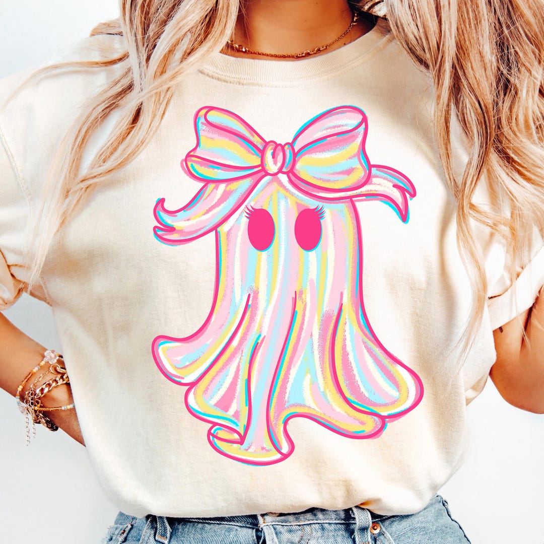 Preppy Pink Ghost Png, Halloween Ghost Coquette Png, Spooky Season Png ...