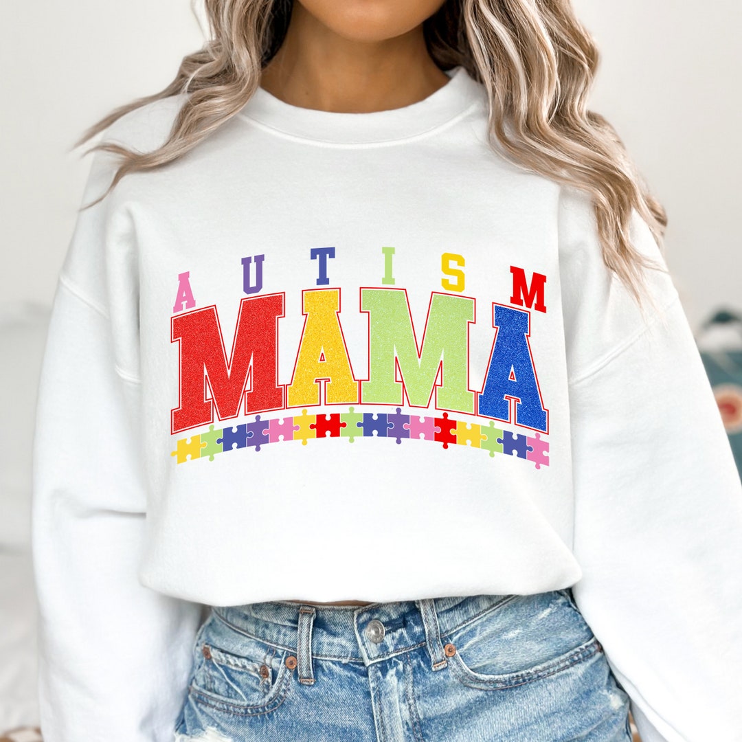 Autism Mama PNG, Glitter Autism PNG, Sublimation Design, Digital ...