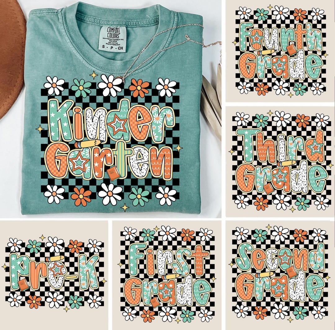 Back to School Bundle Png, Floral Teacher First Day of School Shirt ...