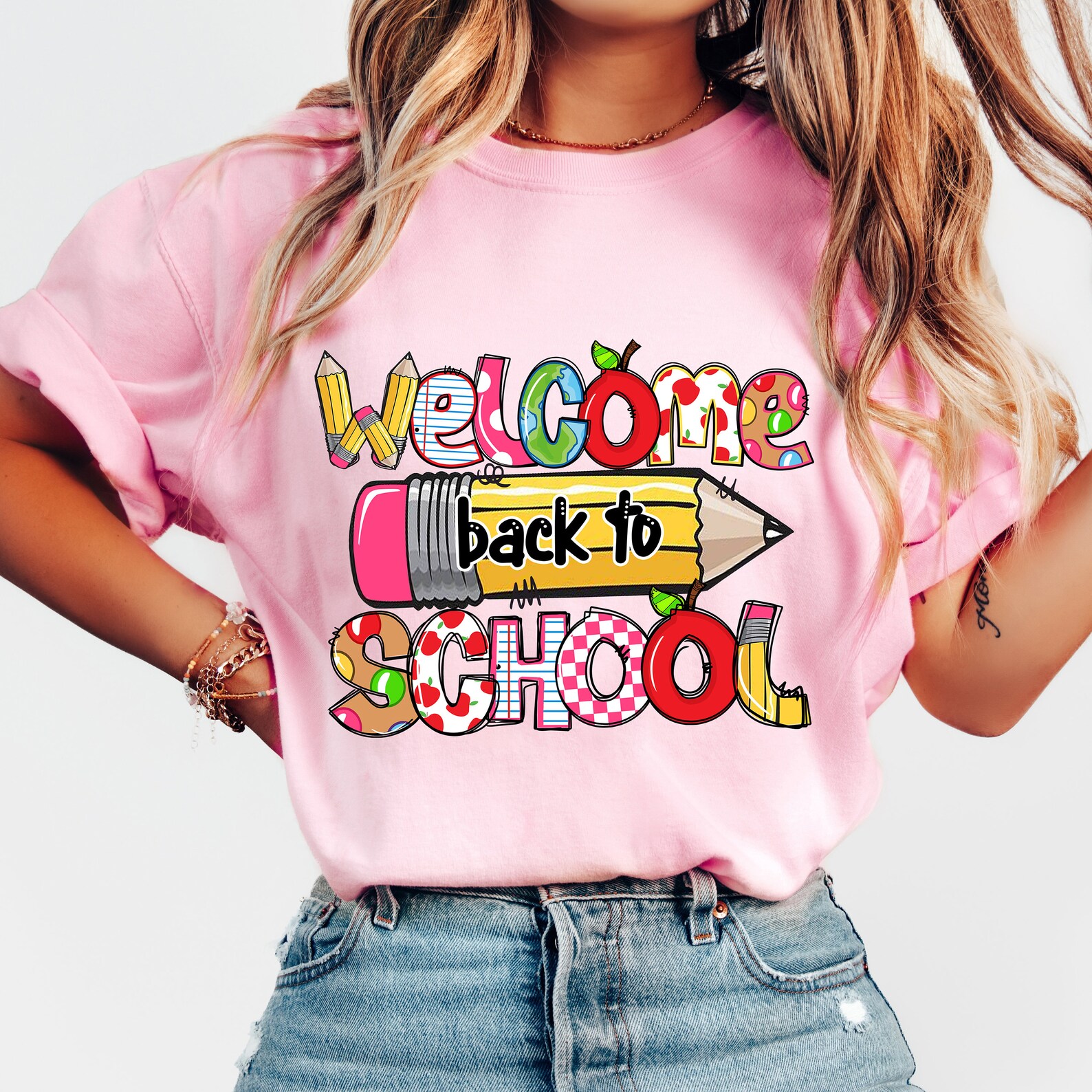Welcome Back to School Png, Doodle Teacher Png,first Day of School Png ...