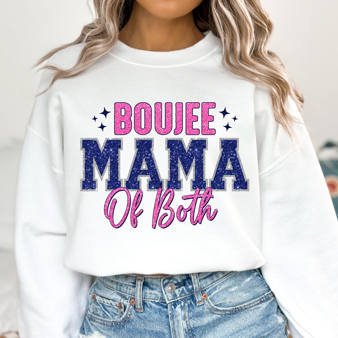 Boujee Mama of Both PNG, Glitter Mom PNG, Sublimation Design, Digital ...