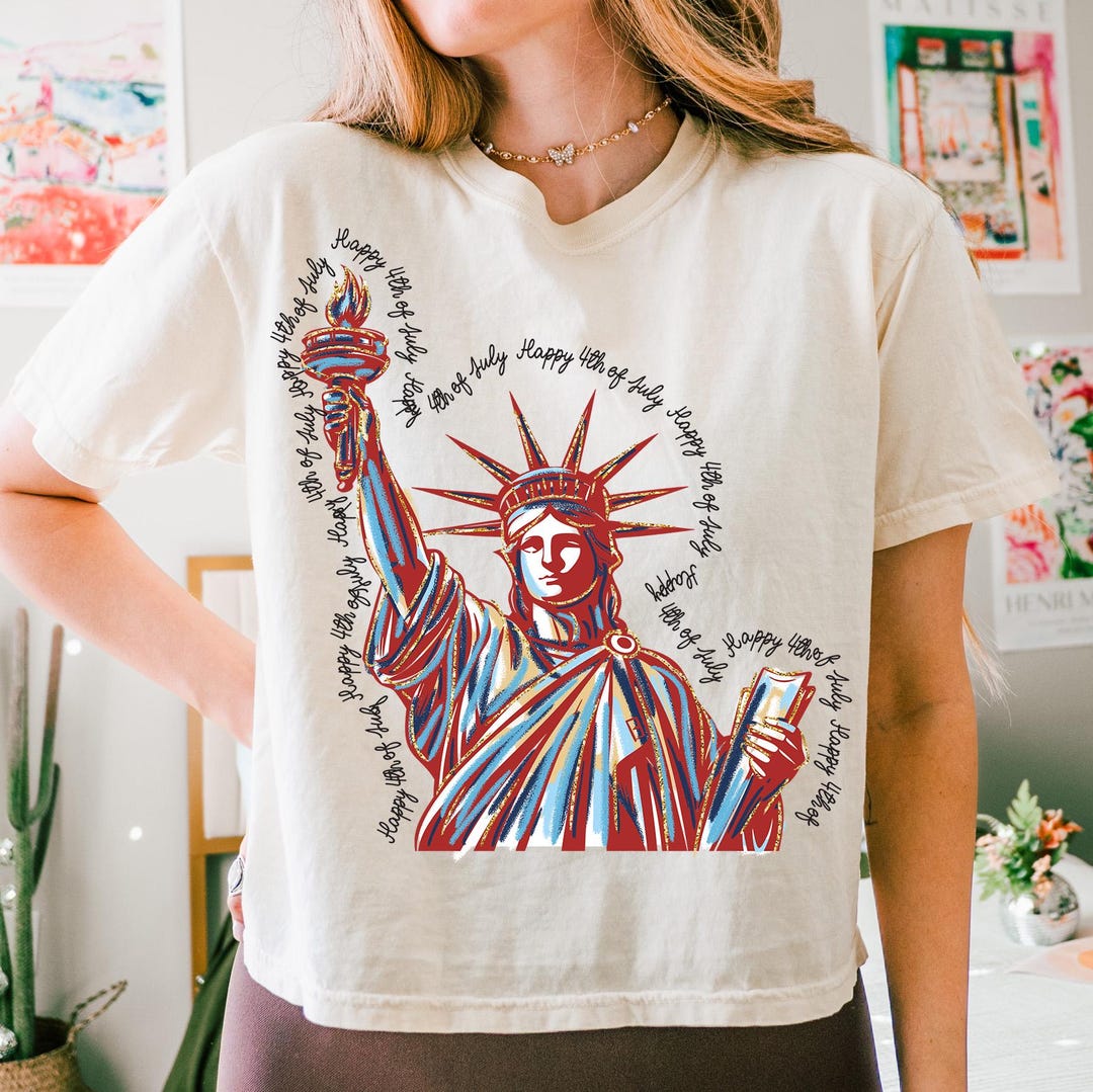 Retro 4th July Statue of Liberty Png, Patriotic Png, Fourth of July Png ...