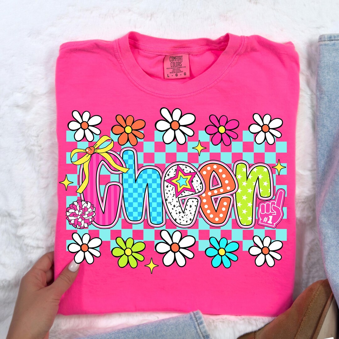 Retro Cheer Png, Preppy Cheer Season Shirt Sublimation, Floral ...