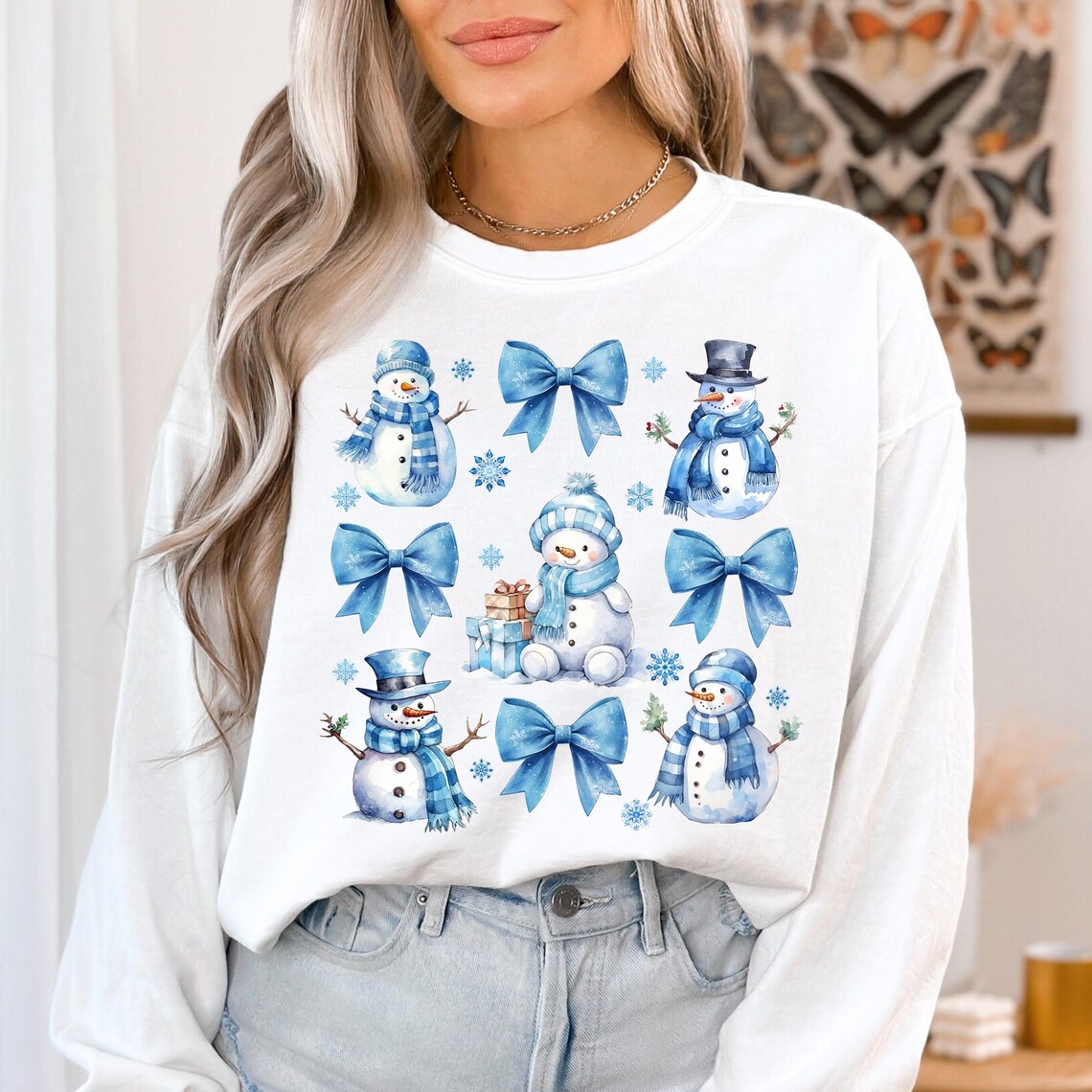 Coquette Winter Snowman Png, Retro Snowman Png, Christmas Girly ...