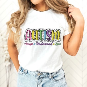 Autism Awareness PNG, Glitter Autism PNG, Digital Download Png, Bright ...