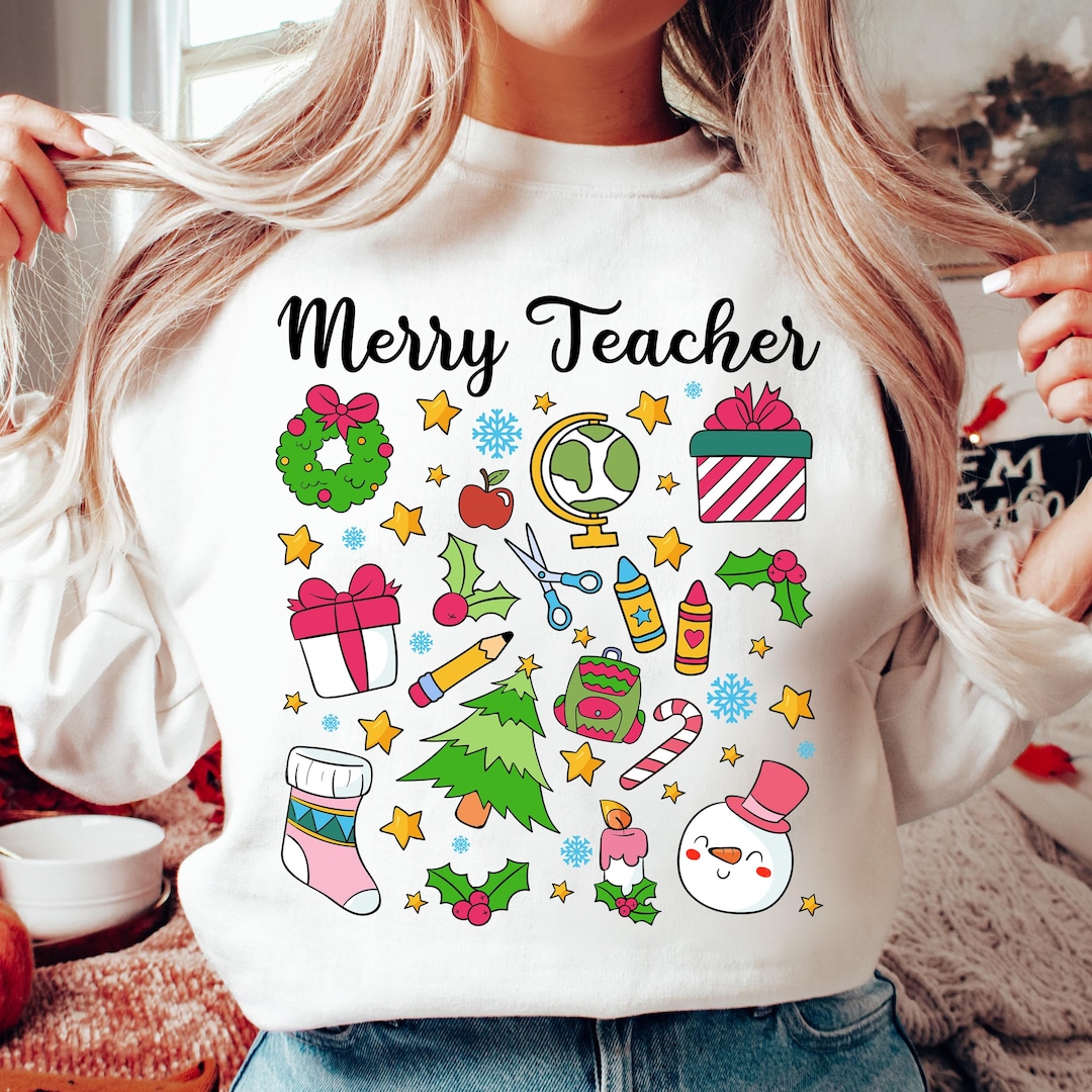 Christmas Teacher Png, Merry Teacher Png, Teacher Christmas Shirt ...