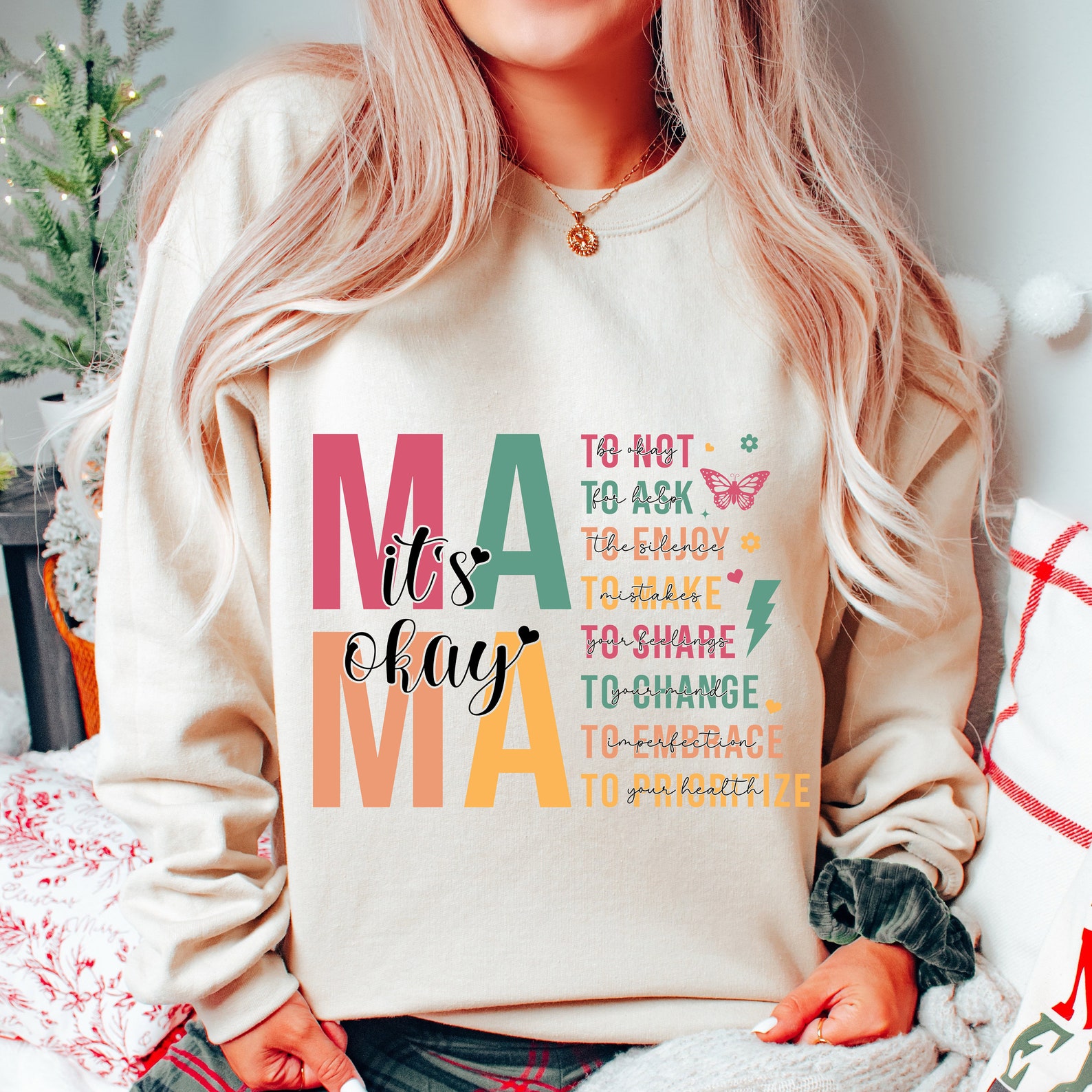Mama It's Okay PNG, Retro Mother PNG, Blessed Mom Png, Mom Shirt, Mom ...