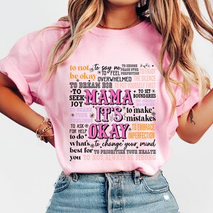 Mama It's Okay PNG, Motherhood Png, Mental Health PNG, Mother's Day Png ...