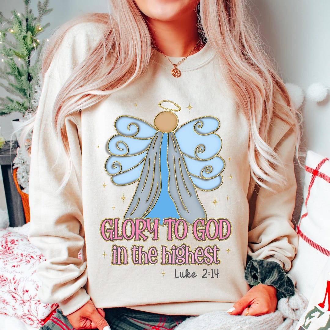 Glory to God PNG, Angel God Png, Brushstroke Jesus Christmas Png ...