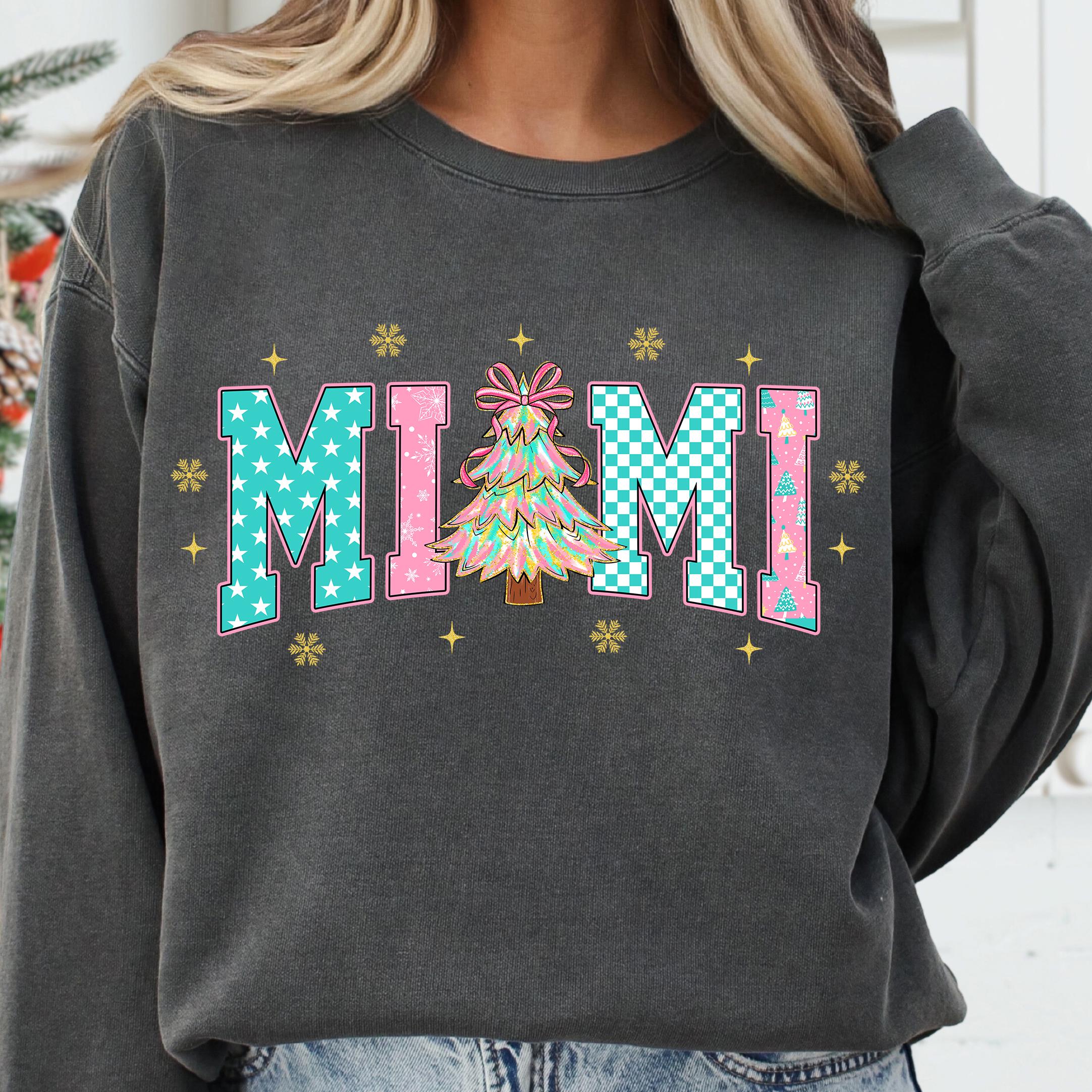 Merry Mimi Christmas Png, Pink Christmas Tree Png, Preppy Christmas ...