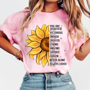 Sunflower Christian PNG, Christian Shirt Sublimation Design, God Says I ...