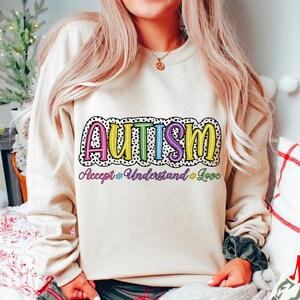 Autism Awareness PNG, Glitter Autism PNG, Digital Download Png, Bright ...