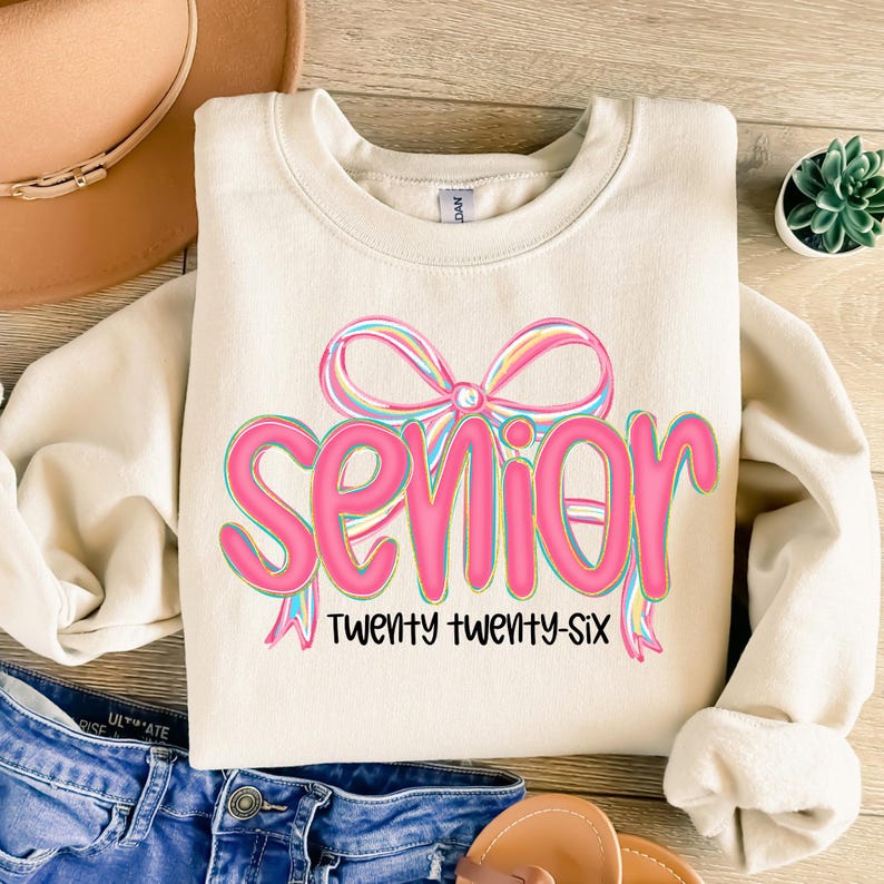 Coquette Senior 2026 Png, Preppy Senior Shirt Design, Class of 2026 Png ...