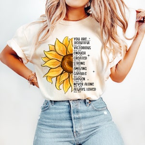 Sunflower Christian PNG, Christian Shirt Sublimation Design, God Says I ...