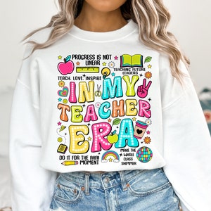 In My Teacher Era Png, Retro Teacher Png, Back to School, Teacher Life ...