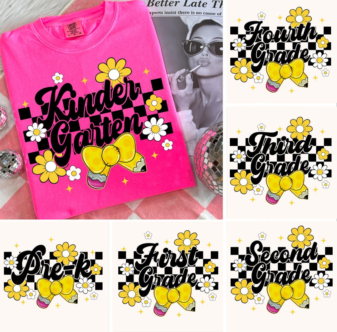 Coquette Back to School Bundle PNG, Preppy Teacher First Day of School ...