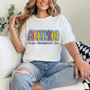 Autism Awareness PNG, Glitter Autism PNG, Digital Download Png, Bright ...