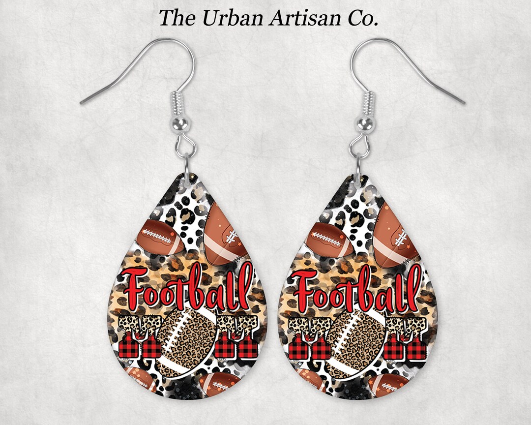 Football Mom Teardrop Earring Sublimation Design, Instant Digital ...