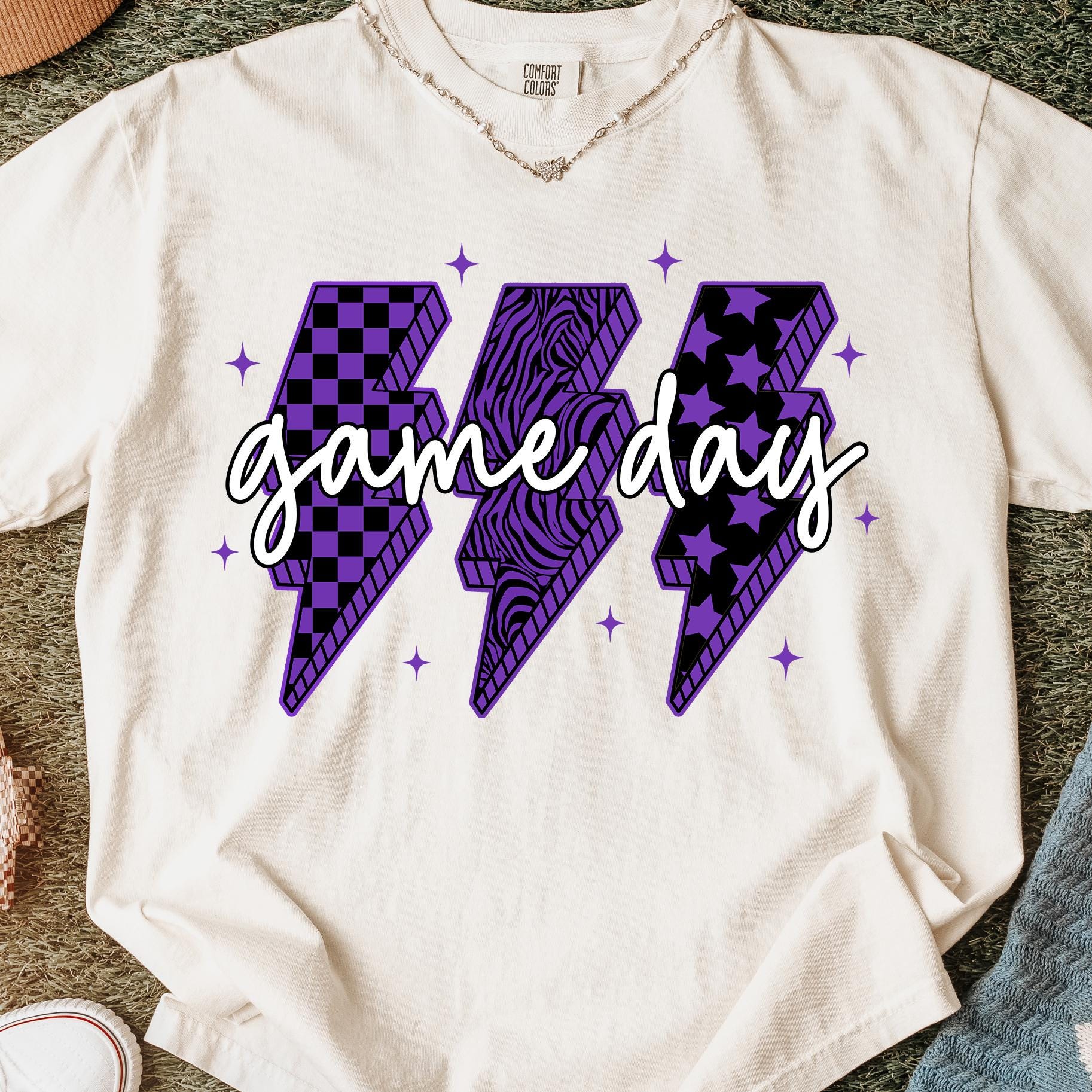 Purple Football Png Bundle, Game Day Touchdown Season Png, Fall ...