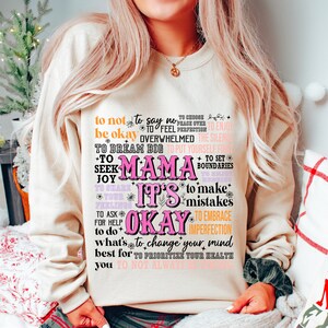 Mama It's Okay PNG, Motherhood Png, Mental Health PNG, Mother's Day Png ...