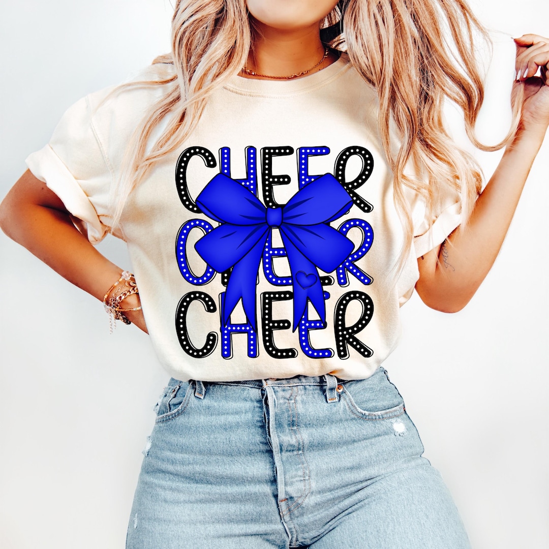 Cheerleading PNG, Coquette Cheer PNG, Black Blue, Cheer Mom Png, Cheer ...
