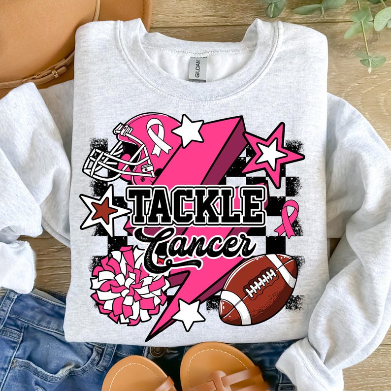 Football Tackle Breast Cancer Png, Breast Cancer Football Png, Game Day ...