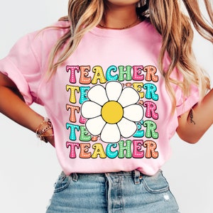 Floral Teacher PNG, Teacher Shirt Design, Last Day of School PNG, Back ...