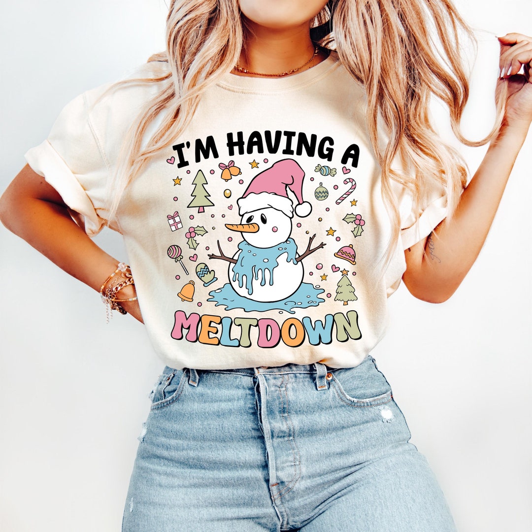 I'm Having a Meltdown Funny Snowman Png, Winter Holiday Png, Cute ...