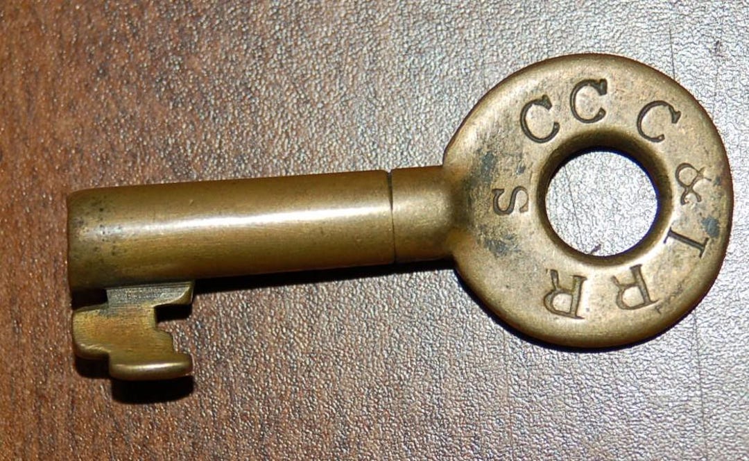 Cleveland Columbus Cincinnati & Indianapolis Railroad Brass Switch Key ...