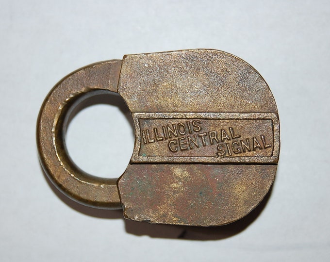 Illinois Central Railroad Brass Signal Lock No Key - Etsy