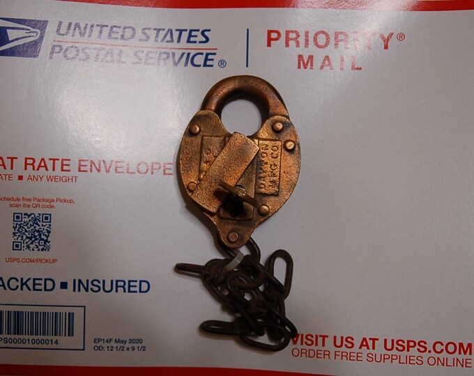 Baltimore and Ohio Railroad Brass Lock by Dayton MFG CO With Unmarked ...