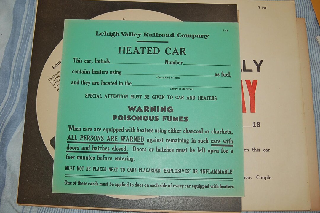 Lehigh Valley Railroad Placards. 6 Different Styles - Etsy