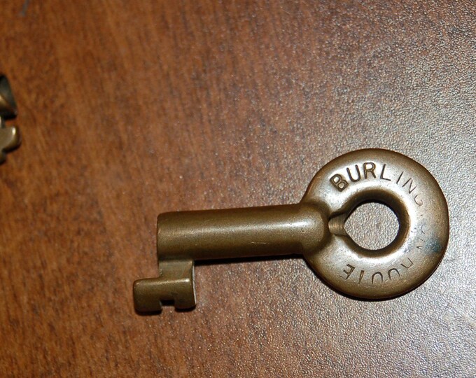 Burlington Route Brass Switch Key by Adlake - Etsy