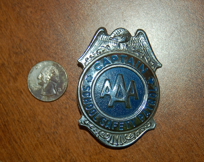 AAA School Safety Patrol Badge 1960's Made by Grammes Allentown, PA ...