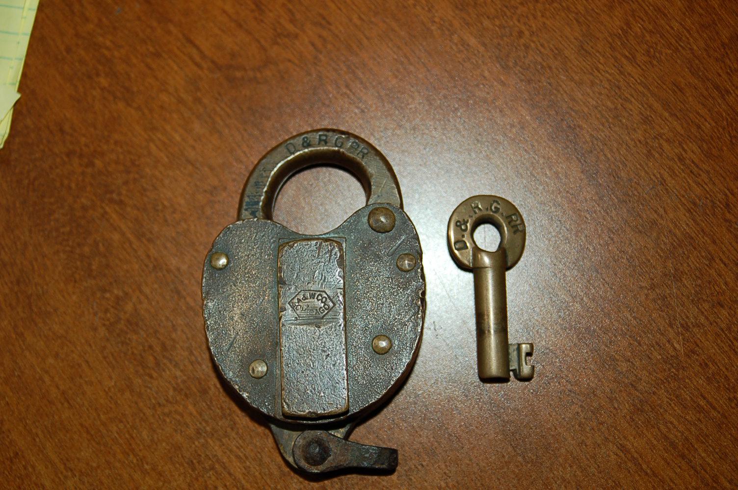 Denver and Rio Grande Western RR Brass Lock and Key by A&W - Etsy