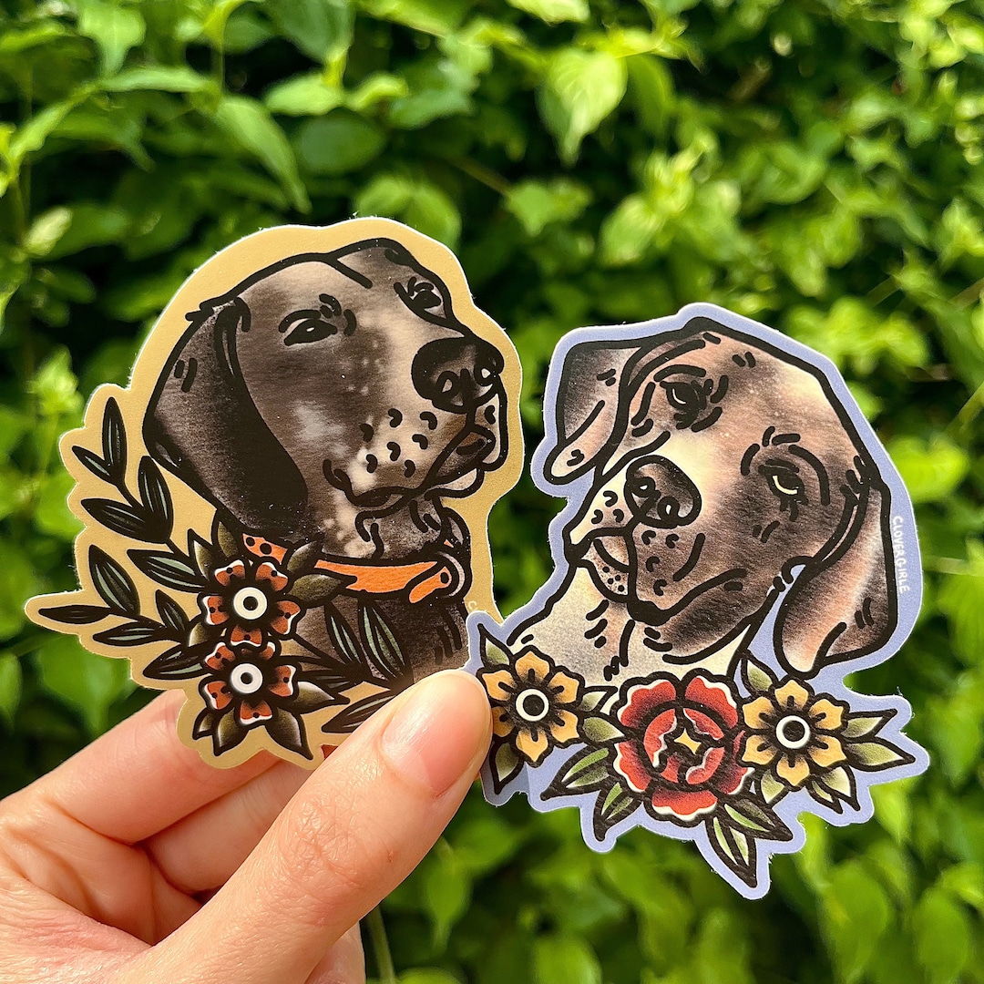 German Shorthaired Pointer Tattoo Stickers - Etsy