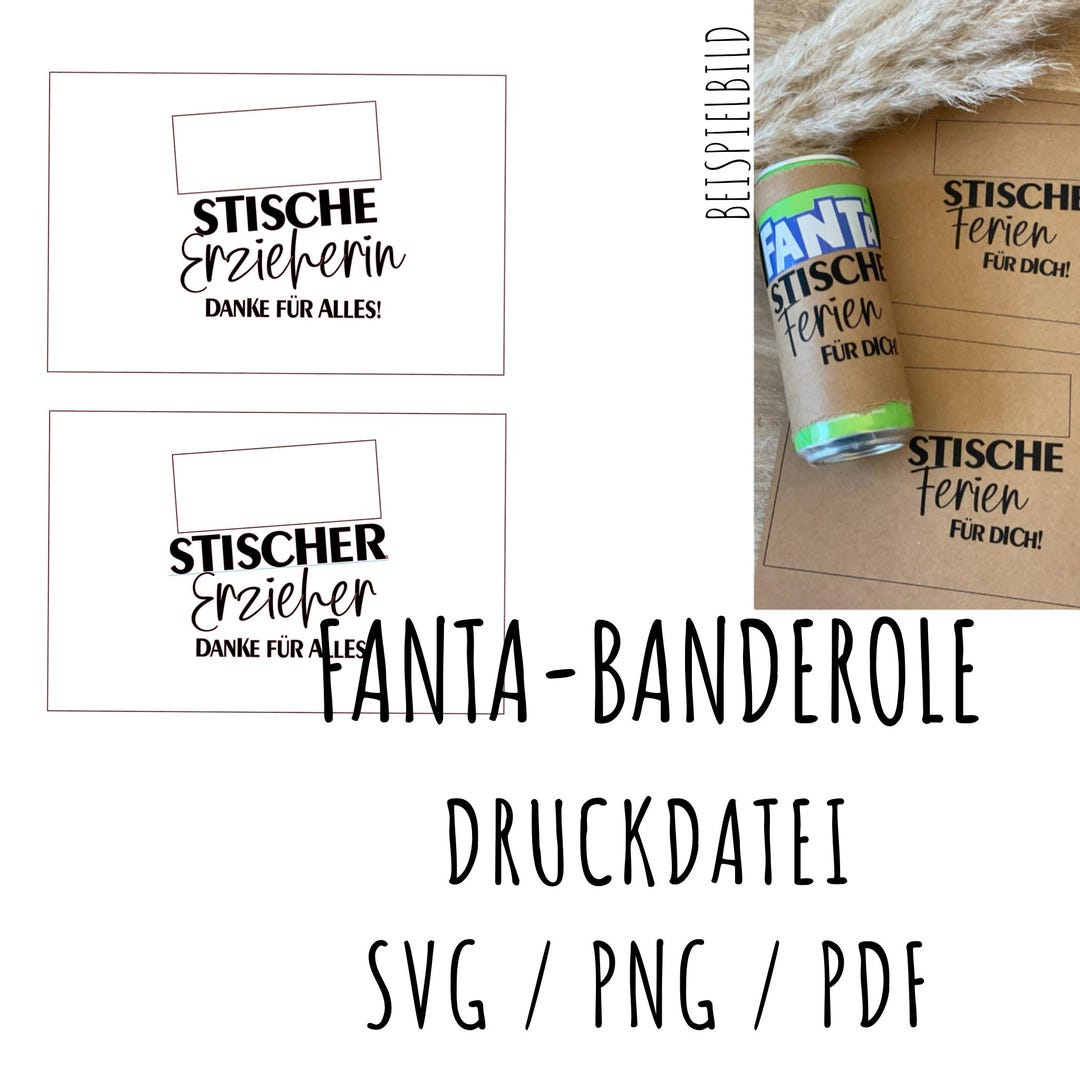 DIGITAL Print File Fanta Banderole | Educator | Educator | Fanta Can ...