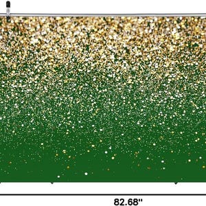 Green and Gold Backdrop Gold Spots Bokeh Backdrop Vinyl Photo ...