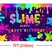 Slime Birthday Backdrop, Slime Party Backdrop Vinyl Photo Background ...