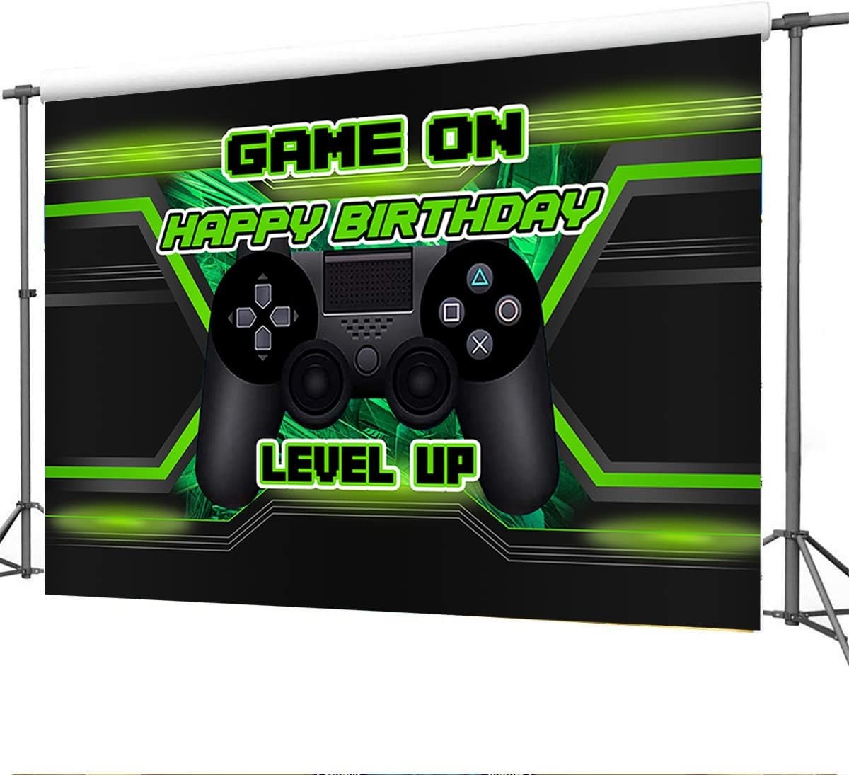 Video Game Happy Birthday Backdrop Game on Birthday Party Backdrop ...