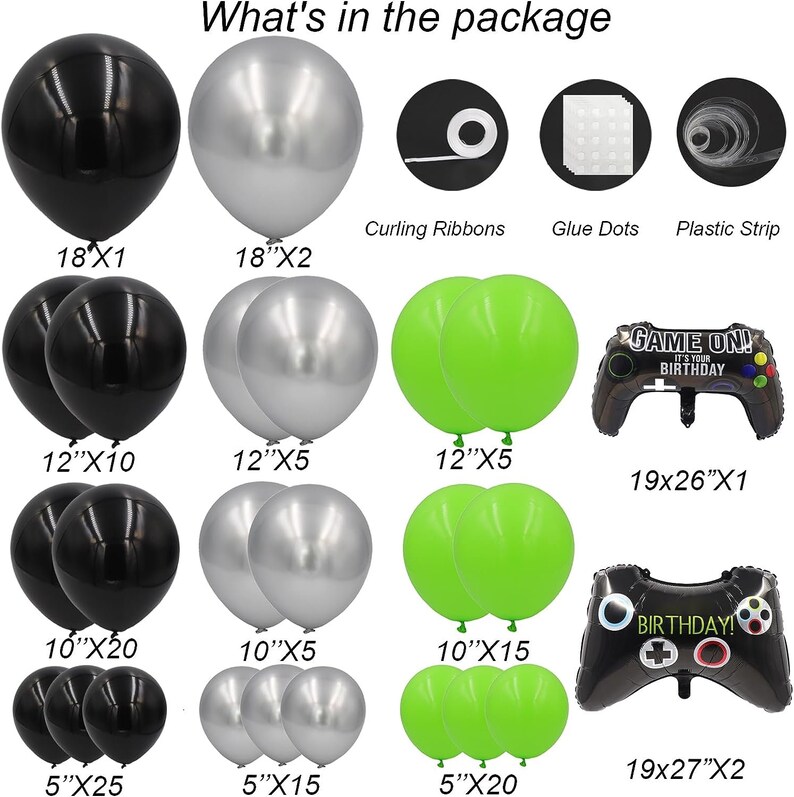 Video Game Balloon Garland Arch Kit Game on Birthday Party - Etsy