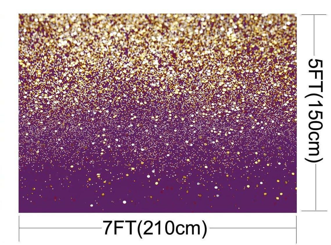 Purple and Gold Backdrop Gold Spots Bokeh Backdrop Vinyl Photo ...