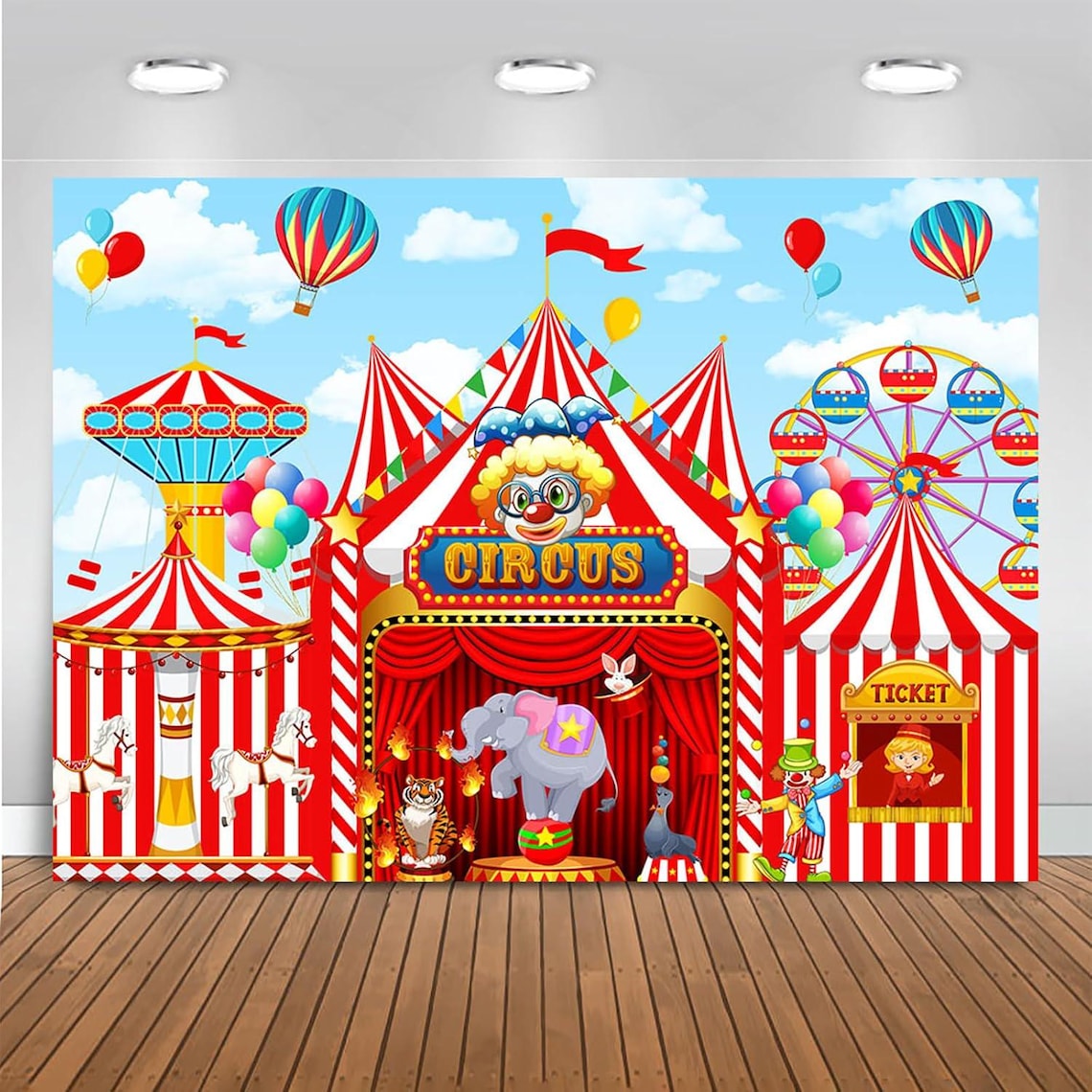 Carnival Party Backdrop, Circus Tent Carnival Birthday Vinyl Photo ...