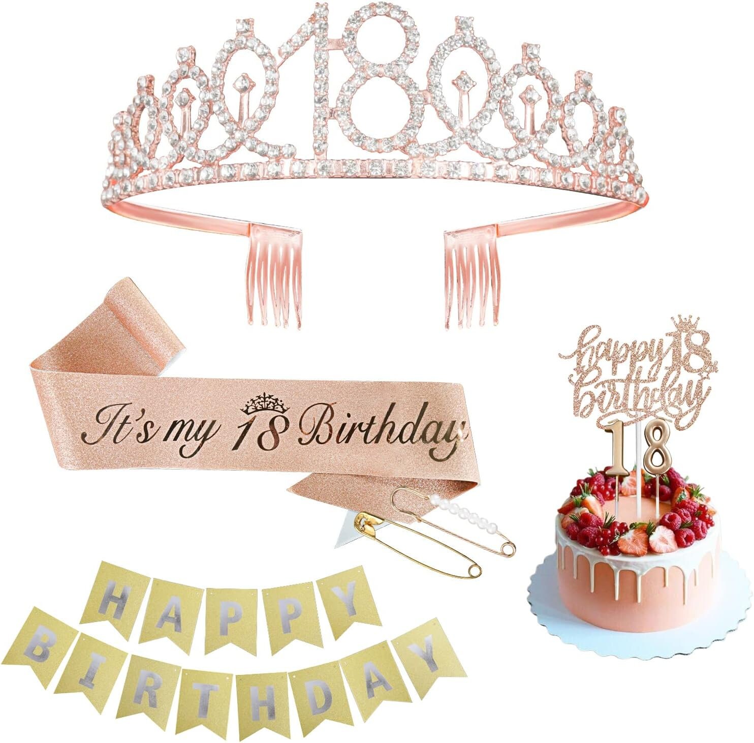 18th Birthday Sash and Tiara for Girls, It's My 18th Birthday Sash ...
