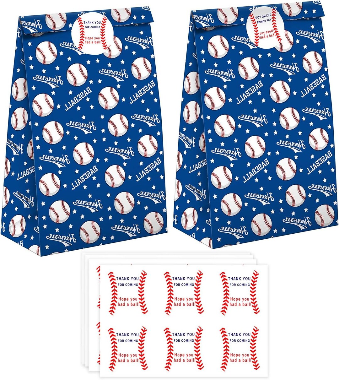 Baseball Party Favor Bags 24 PCS, Baseball Party Birthday Decorations ...